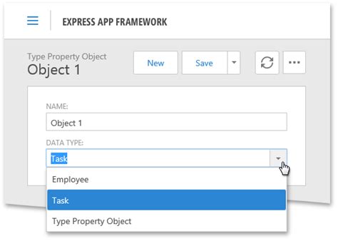 type properties expressapp framework devexpress documentation
