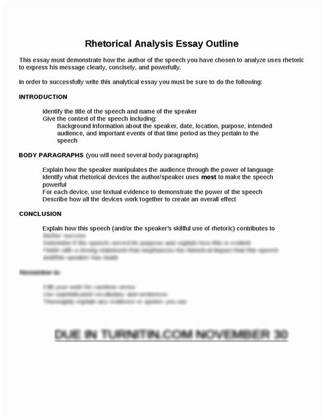 50 Rhetorical Analysis Outline Worksheet Rhetorical Analysis