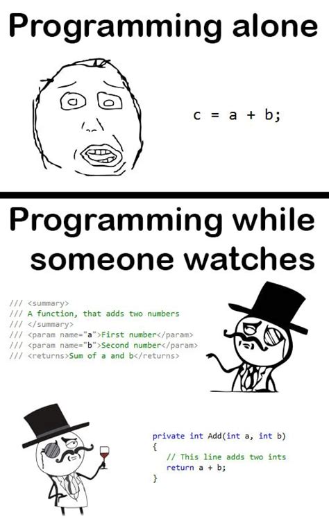 coding while someone is watching funny programming humor coding