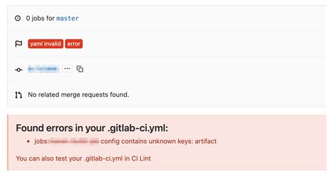 gitlab ci yaml configuration linting