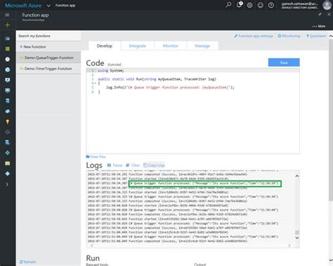 azure function binding with azure queue and azure table