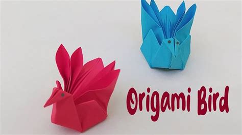 Cara Membuat Burung Dengan Mudah Dari Kertas Origami Origami Bird