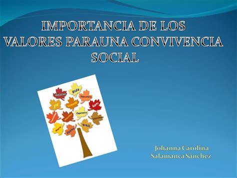 Importancia De Los Valores Ppt
