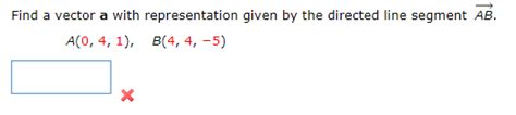 solved find a vector a with representation given by the