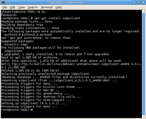 services remote access x2go [dokuwiki]