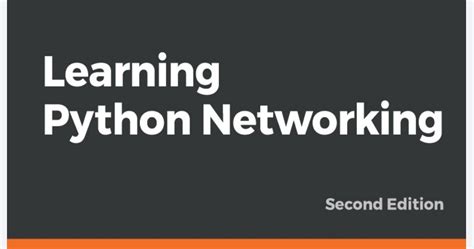 learning python networking ebooks pdf