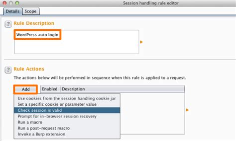 configuring burp s session handling rules portswigger