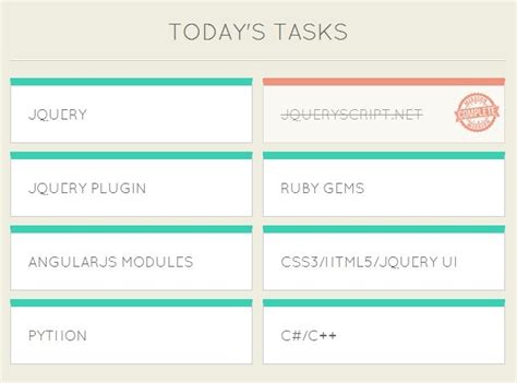 stylish card style to do list plugin for jquery listrr