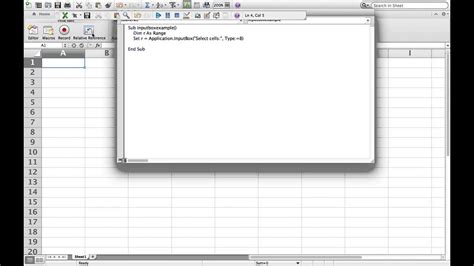 excel vba macro tip how to use inputbox youtube