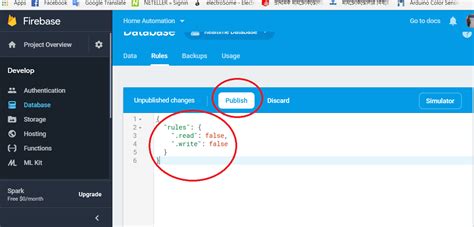 how to make firebase home automation system using nodemcu