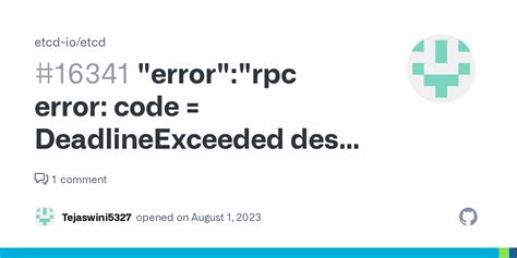 error rpc error code deadlineexceeded desc context deadline