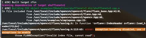 error exception handling disabled use fexceptions to enable · issue