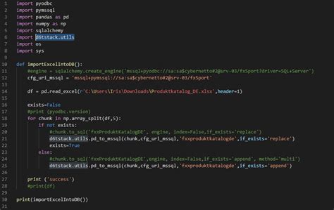 python 3 x issue on importing dataframe into sql server with d6tstack