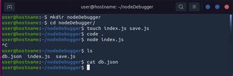 node js debug error