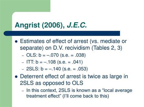 Ppt Instrumental Variables Estimation With Examples From Criminology