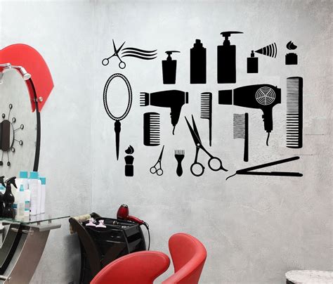 Wall Sticker Vinyl Decal Hair Salon Barbershop Beauty Salon Cool Decor