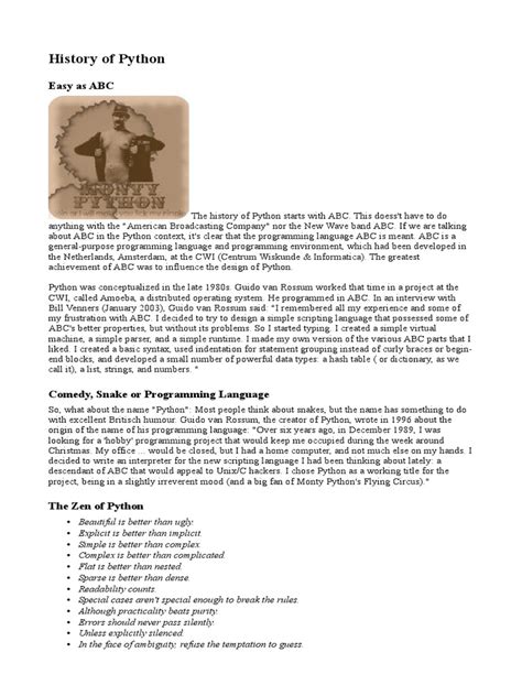 history of python variable computer science string