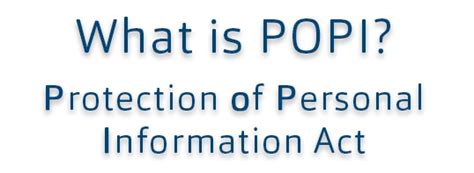 south africa s protection of personal information act what is popi