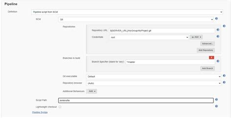 git jenkins multibranch pipeline use variable in project