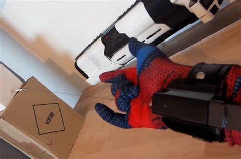 video spider man fan builds real life web shooter daily star