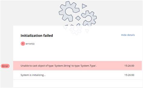 unable to cast object of type system string to type system type