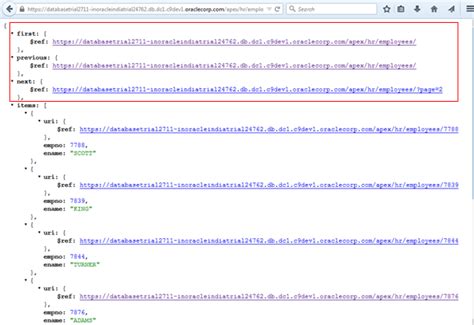 reviewing sample restful web service in your database cloud service