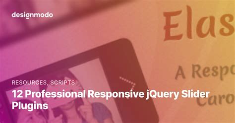 12 professional responsive jquery slider plugins