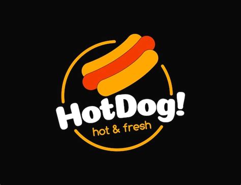 Modelo De Logotipo De Cachorro Quente Com Design Moderno E Plano
