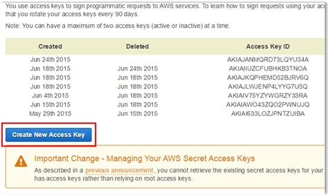 how to get aws access key id and secret access key