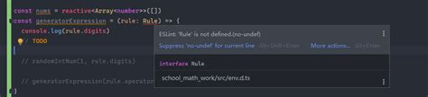 vue js why doesn t eslint recognize interfaces （written in d ts