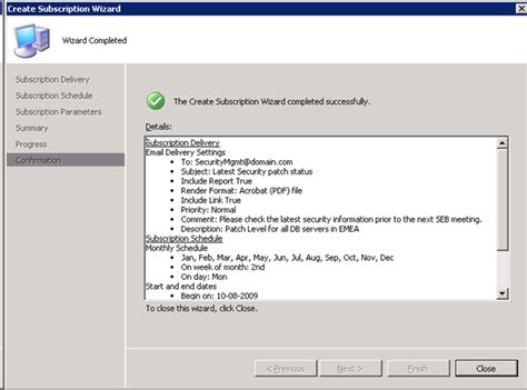 configuring sql reportings services mail subscriptions