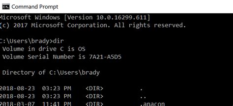 how to use the dir command in windows
