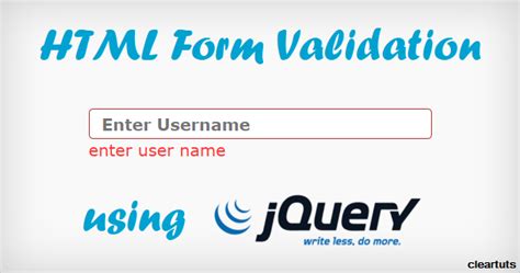 simple html form validation using jquery coding cage