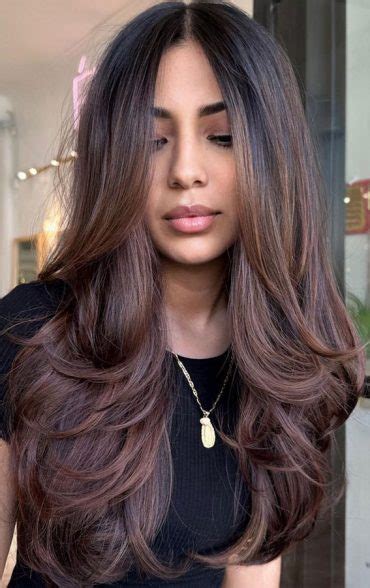 40 Long Layered Haircuts To Try Right Now Ombre Burgundy Layers
