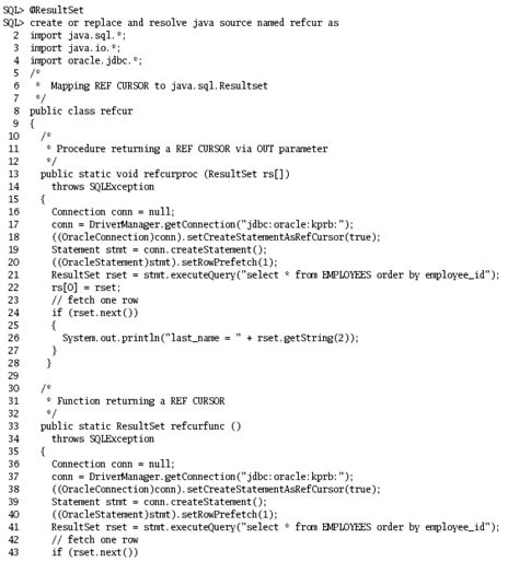 develop and diagnose jdbc programs and java classes in the database