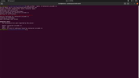 ssl certbot no valid ip addresses found for subdomain in nginx