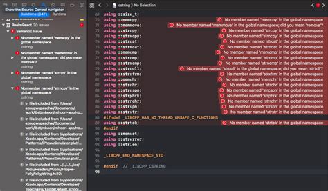ios build failing on xcode · issue 2580 · realm realm js · github