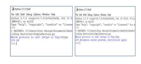 accessing web resources using factory method design pattern in python