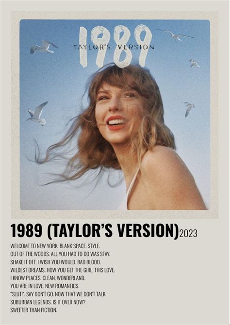Taylor Swift 1989 Taylors Version Polaroid Poster Taylor Swift