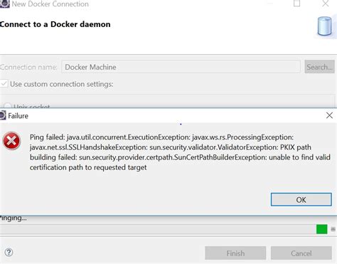 ssl can not connect to docker daemon from eclipse