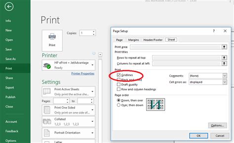 How To Print Gridlines On Excel 2016 For Windows 10 Excel Basics In