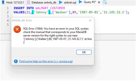 add data to table mariadb
