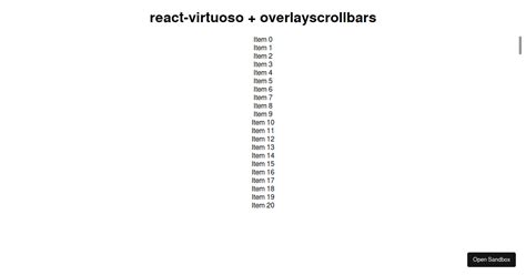react virtuoso custom scrollbar codesandbox