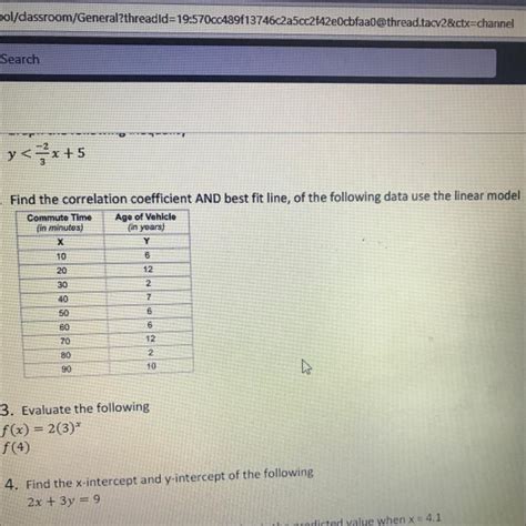 2 Find The Correlation Coefficient And Best Fit Line Of The Following