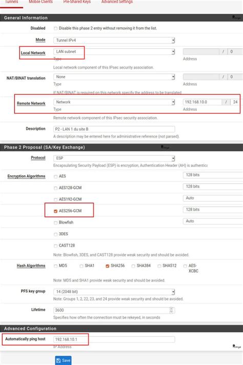 [pfsense] Configuring A Site To Site Ipsec Vpn Provya