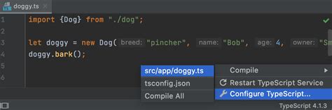 compiling typescript into javascript webstorm