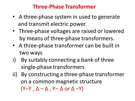 What Is Three Phase Transformer Working Principle 59 Off