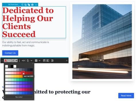 tailwind css floating tools pinegrow web editor