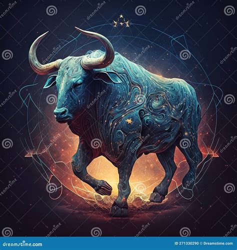 Taurus The Bull Zodiac Sign Ai Generative Stock Illustration