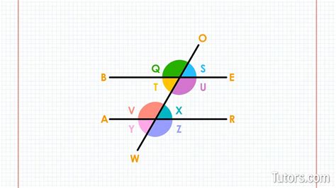 Transversal Lines Angles And Definition Video And Examples